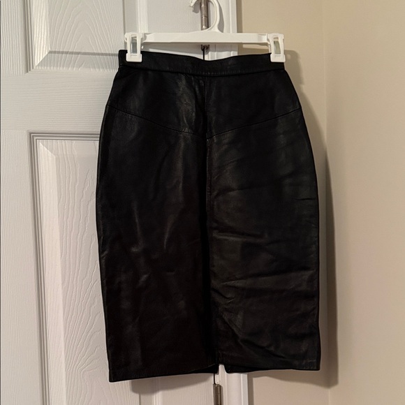 Forenza | Skirts | Vintage Forenza Black Leather Pencil Skirt | Poshmark